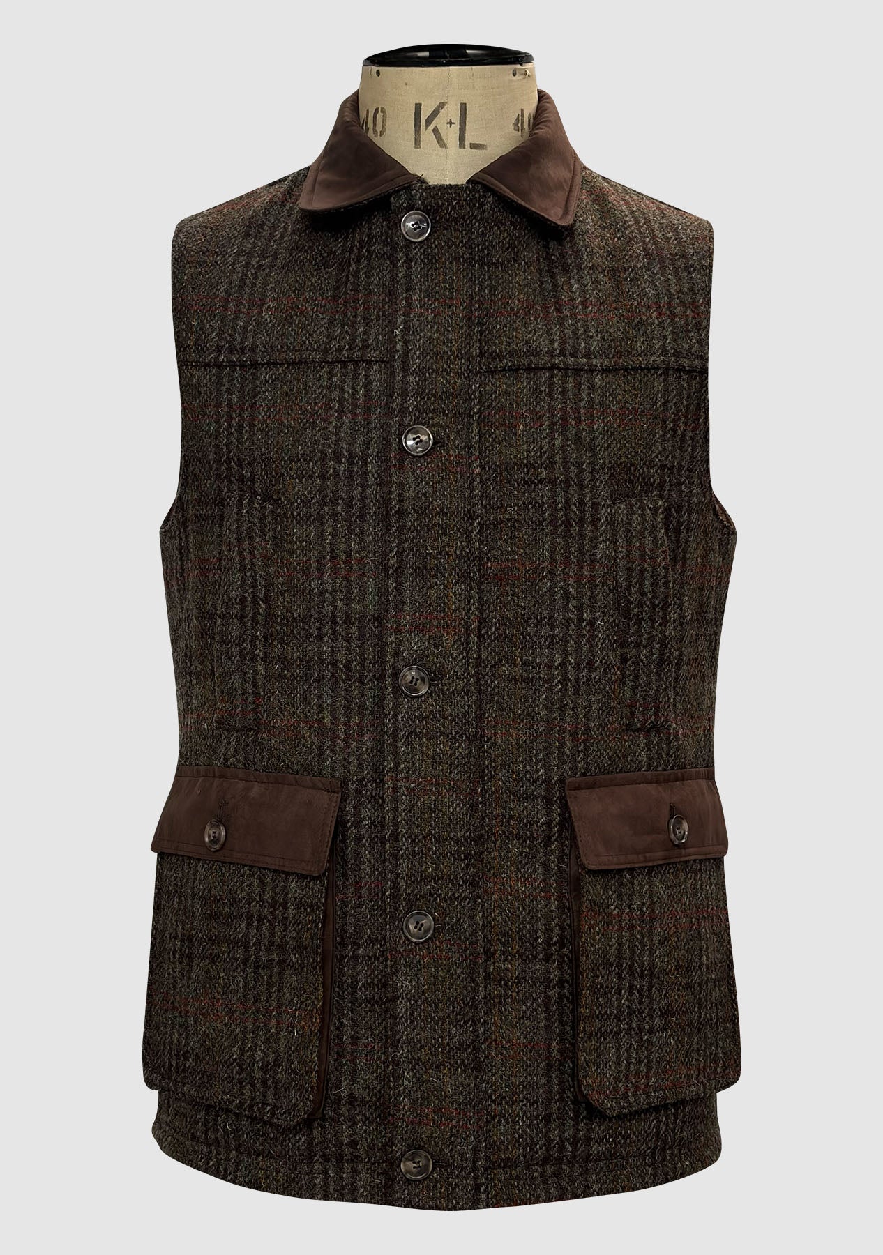 Harris Tweed Chuck Gilet Dark Grey – Bucktrout Tailoring